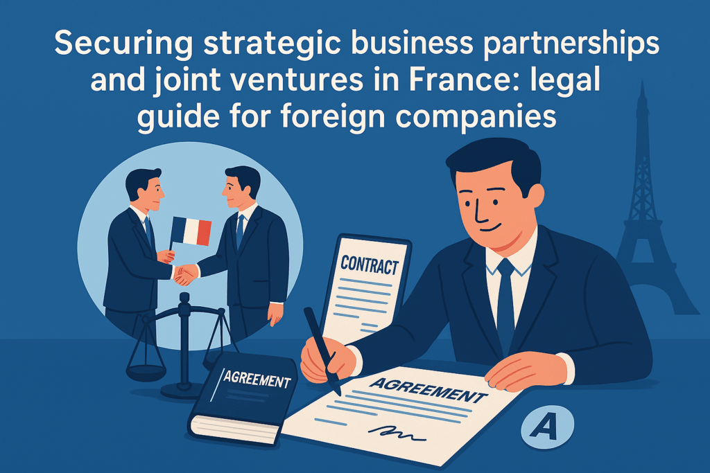 Securing strategic business partnerships and joint ventures in France ...